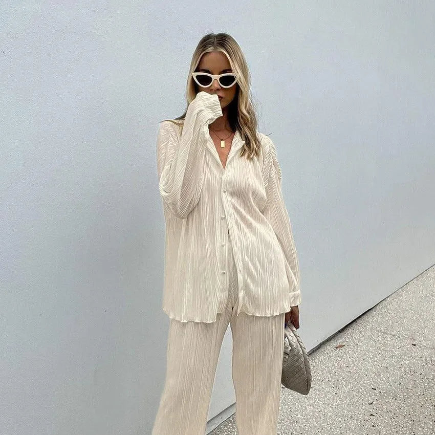 Ivory Vintage Oversized Two-Piece Set | High Street Style